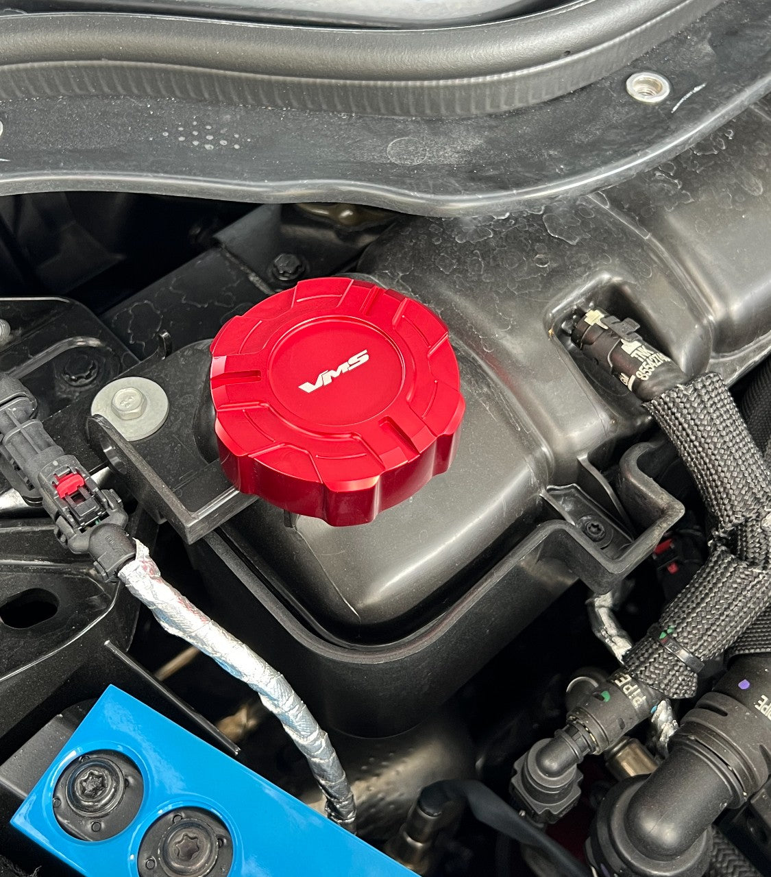 BILLET ALUMINUM COOLANT RESERVOIR OIL CAP COVER C8 CHEVROLET CORVETTE ...
