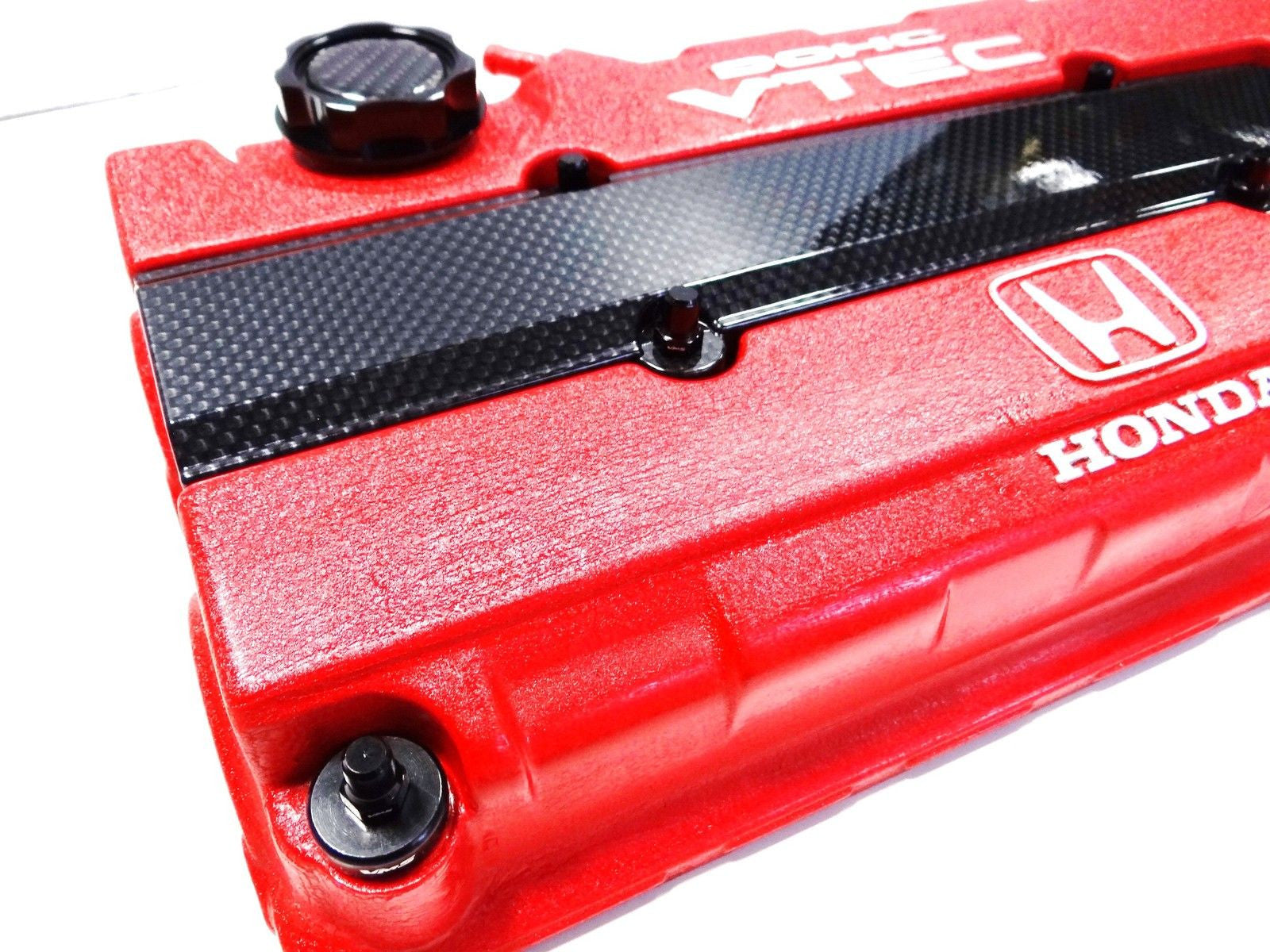 HONDA B18 B16 B SERIES VTEC ABS CARBON FIBER LOOK VALVE COVER SPARK PL ...
