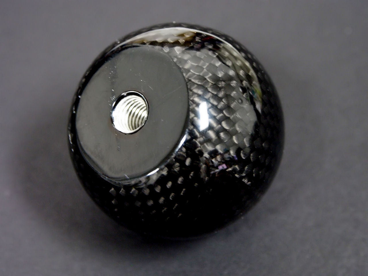 REAL CARBON FIBER SHIFT KNOB FOR MOST AUTOMATIC TRANSMISSIONS 2" DIAME ...