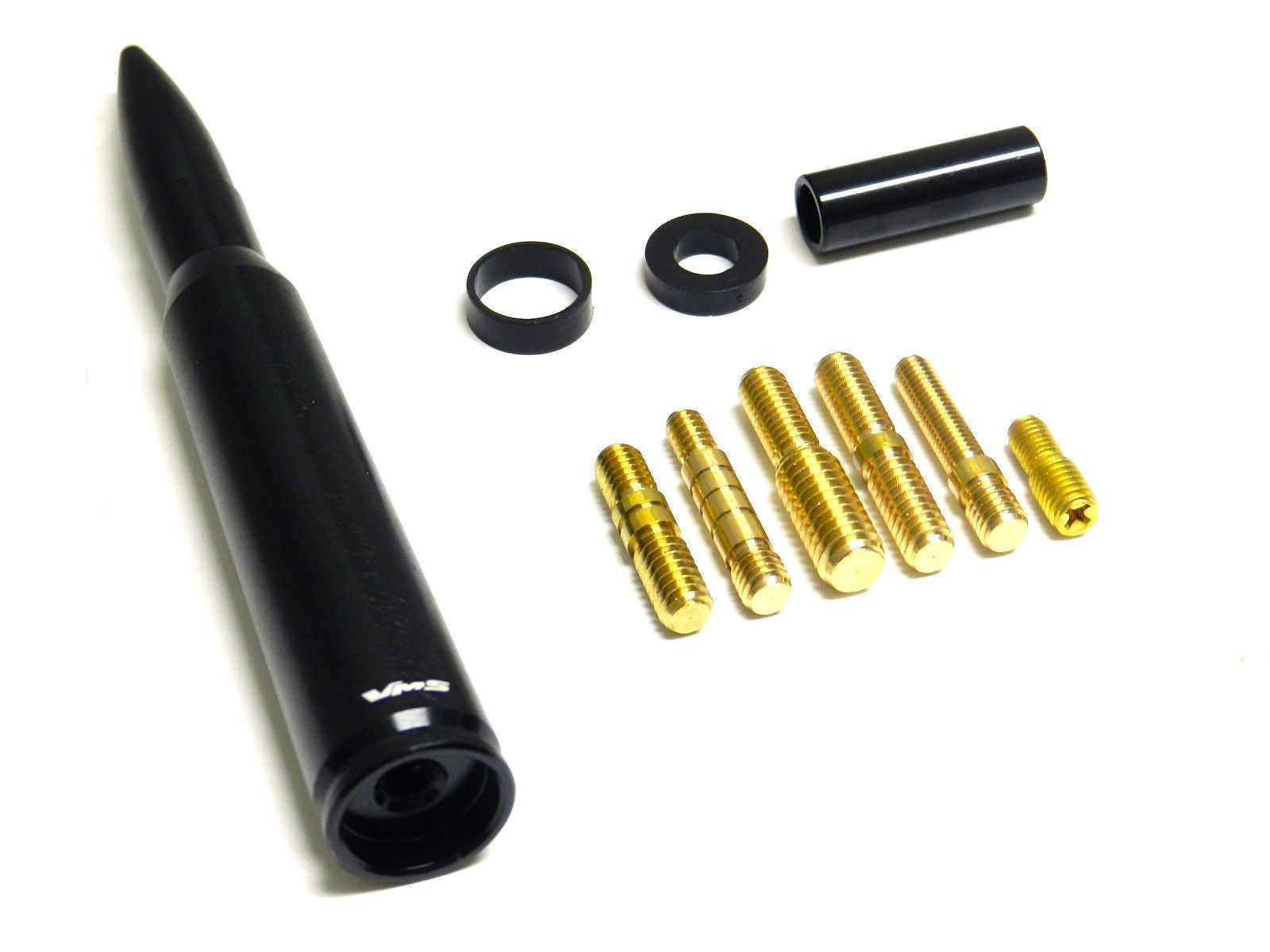 1 PIECE 50 CALIBER CAL BULLET STYLE ALUMINUM SHORT ANTENNA KIT BLACK 5 ...