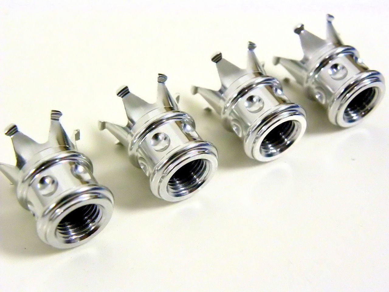 CROWN KING BILLET ALUMINUM AIR VALVE STEM CAP KIT AVAILABLE IN BLACK ...