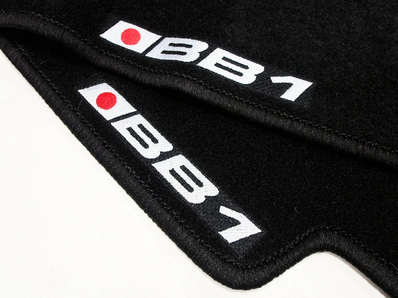 CUSTOM FIT BLACK FLOOR MATS 92-96 HONDA PRELUDE BB1 LOGO // PART # FMP ...