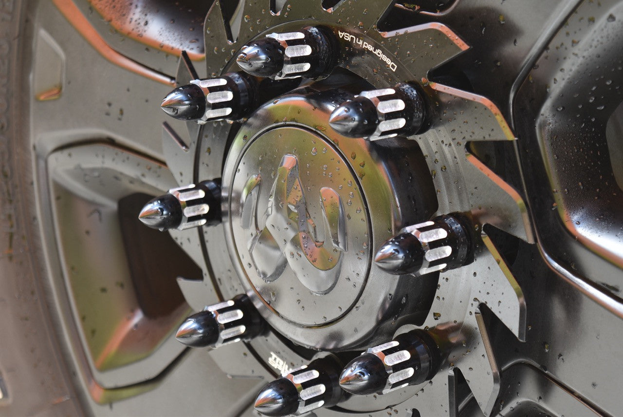 12x1.5 MM 89MM LONG MACHINED BULLET FORGED STEEL LUG NUTS WITH ANODIZE ...