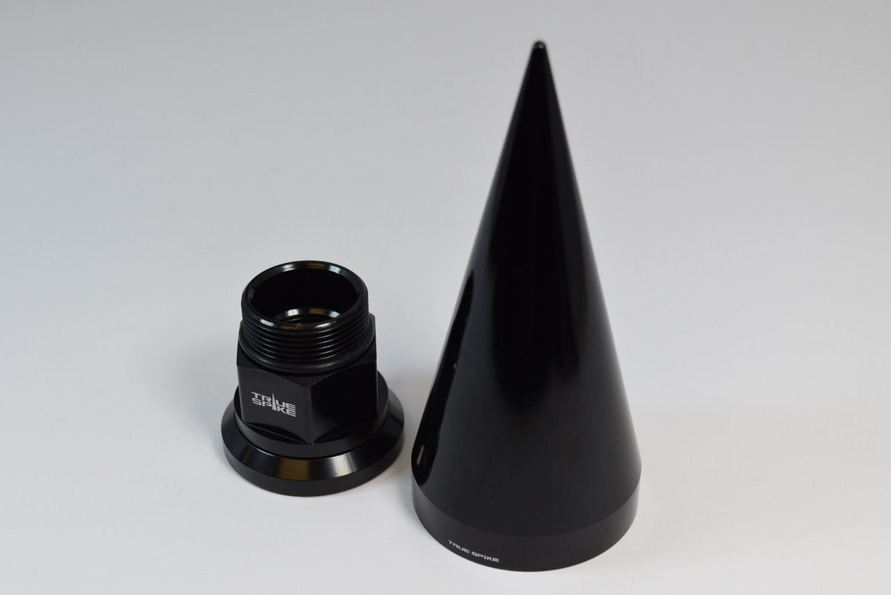 DUALLY SEMI TRUCK STEEL LUG NUTS WITH BILLET ALUMINUM 33MM SPIKE CAP ...