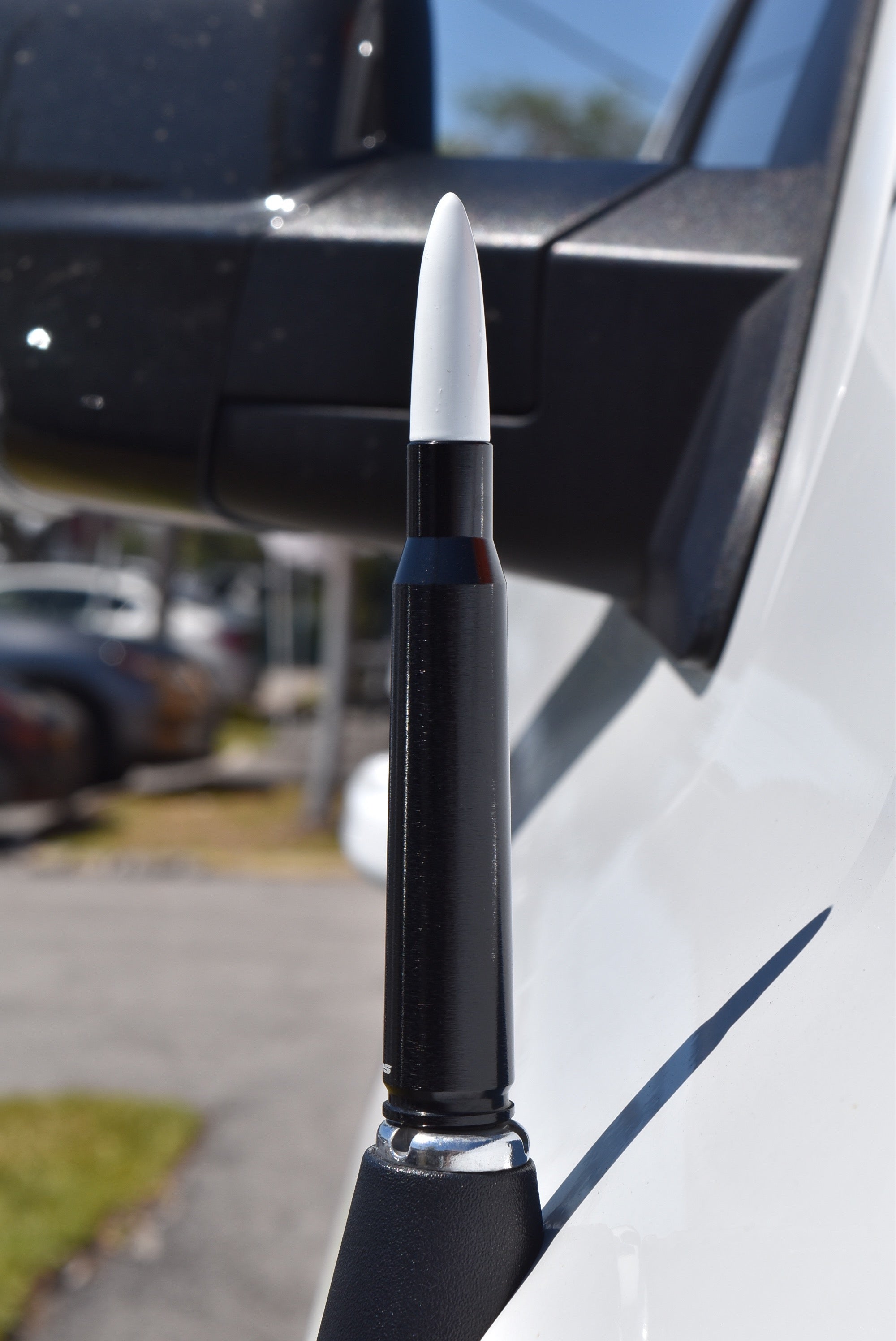 2 PIECE 50 CALIBER CAL BULLET STYLE ALUMINUM SHORT ANTENNA KIT 5.5" IN ...