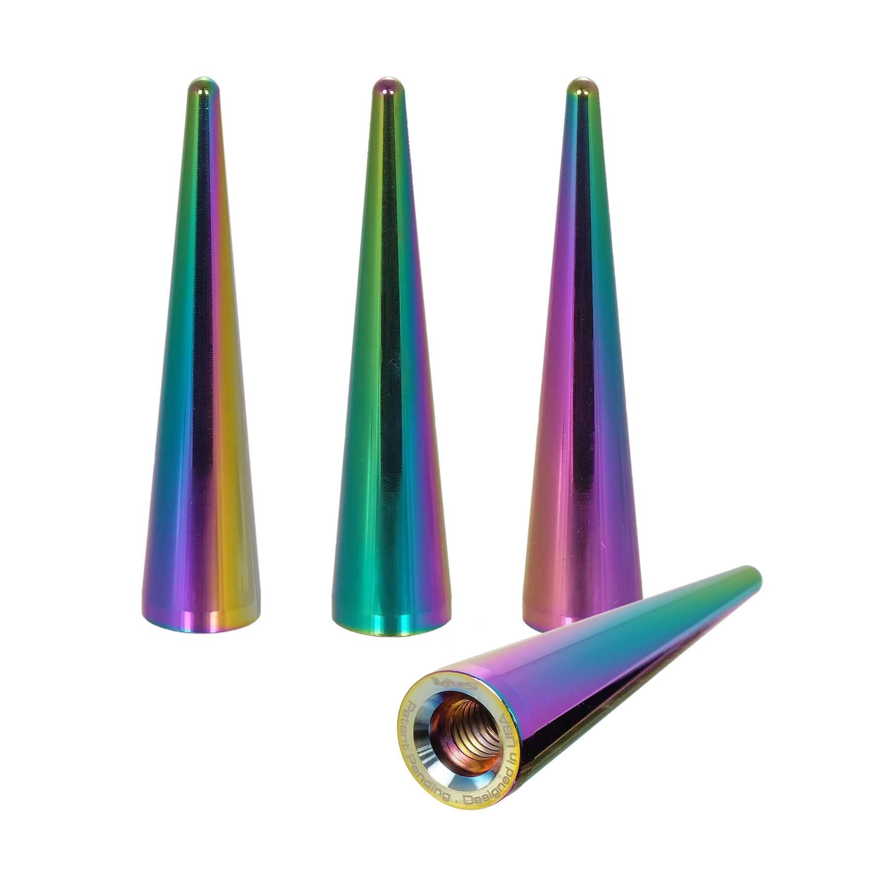 SPIKE LUG NUT CAPS CNC MACHINED BILLET ALUMINUM, MANY FINISHES TO CHOO ...