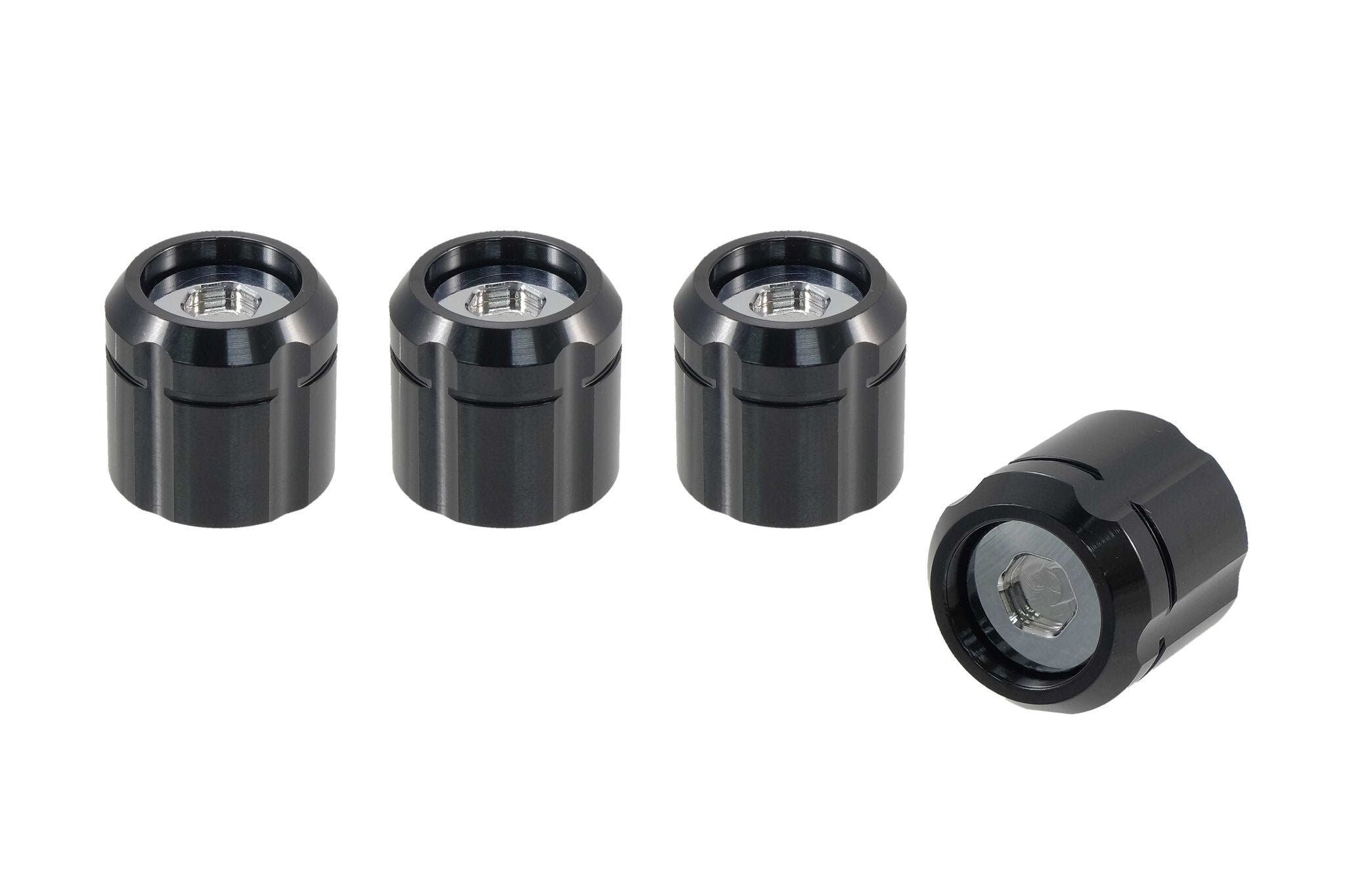 DUAL COLOR "TUNER STYLE" LUG NUT CAPS CNC MACHINED BILLET ALUMINUM, MA ...