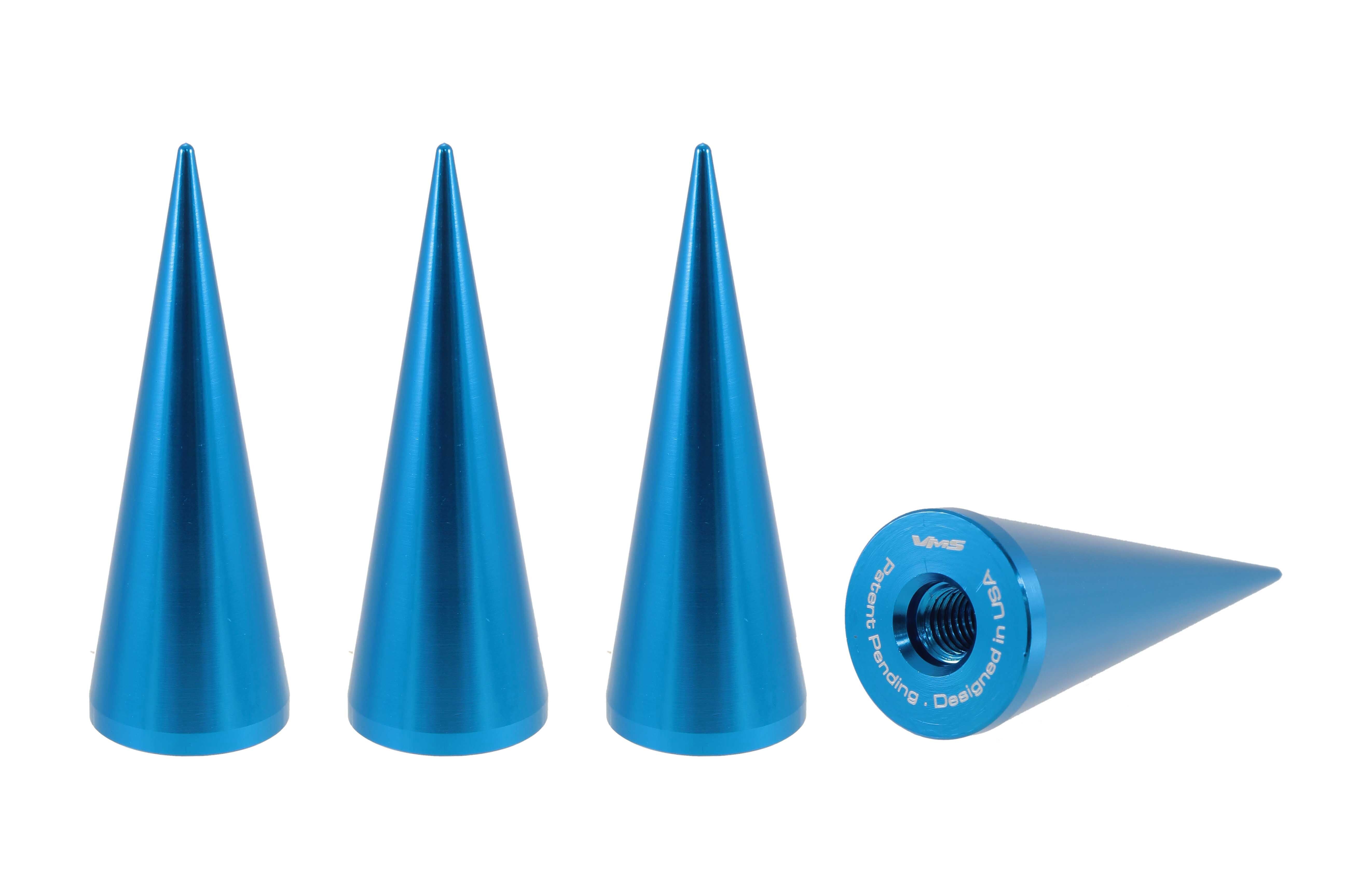 SPIKE LUG NUT CAPS CNC MACHINED BILLET ALUMINUM, MANY FINISHES TO CHOO ...