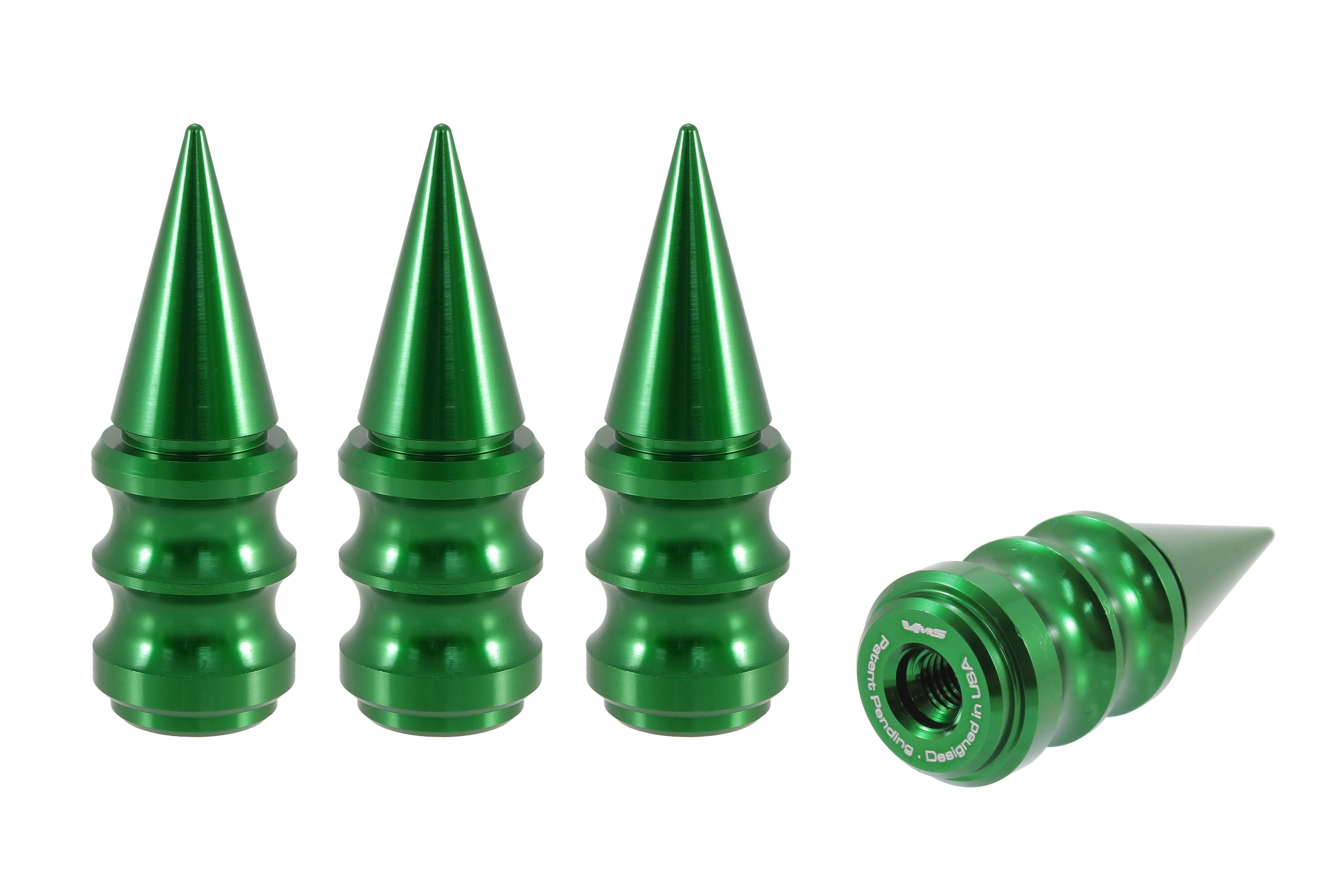 RIBBED SPIKE LUG NUT CAPS CNC MACHINED BILLET ALUMINUM, MANY FINISHES ...