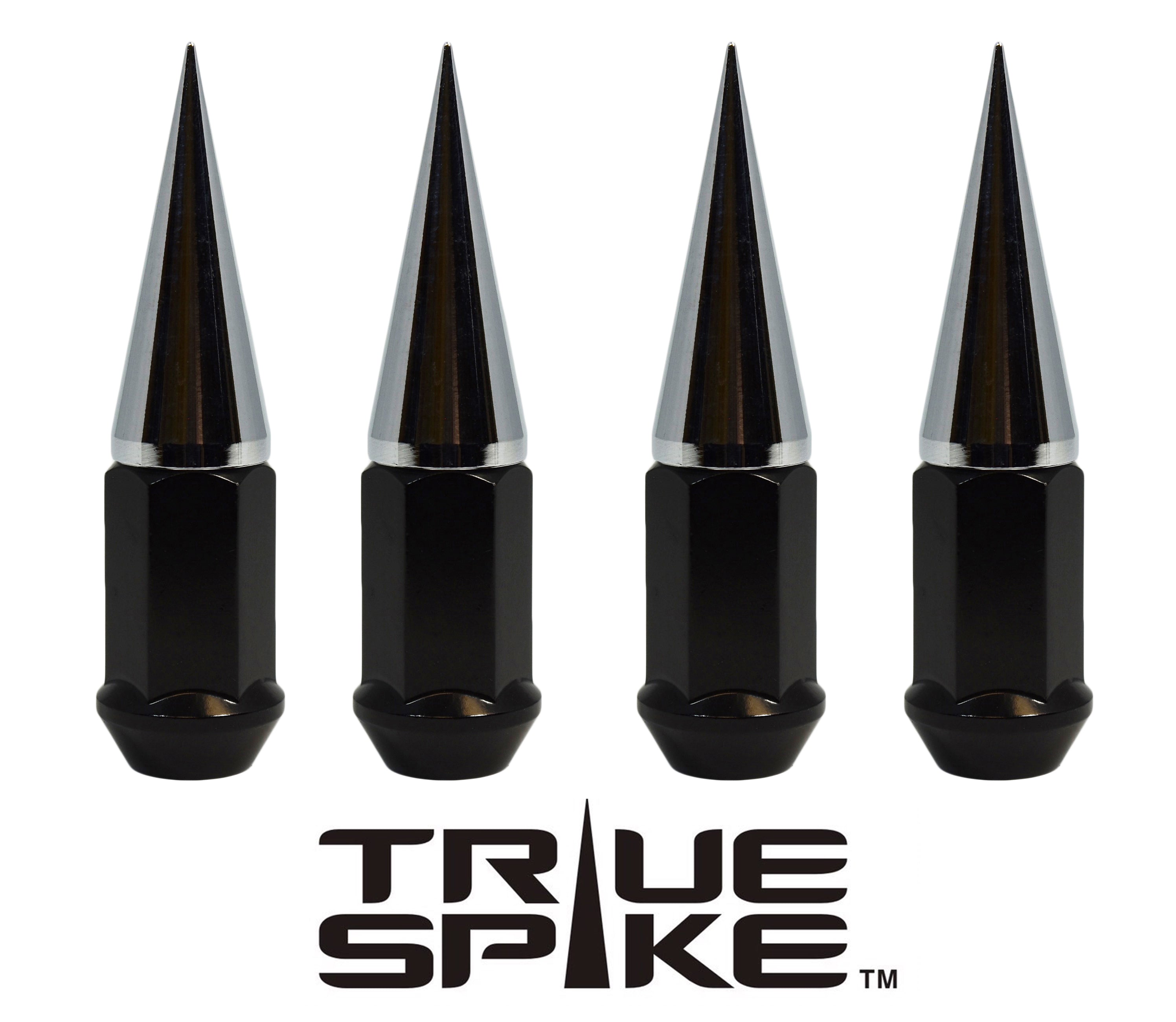 14x1.5 MM 101MM LONG 20MM WIDE SPIKES STEEL LUG NUTS ANODIZED ALUMINUM ...
