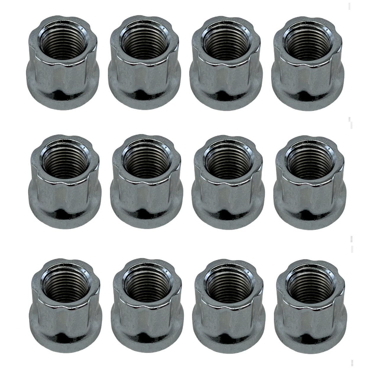 STREET/STRIP OPEN END SPLINE FORGED STEEL LUG NUTS FOR VMS RACING WHEE ...