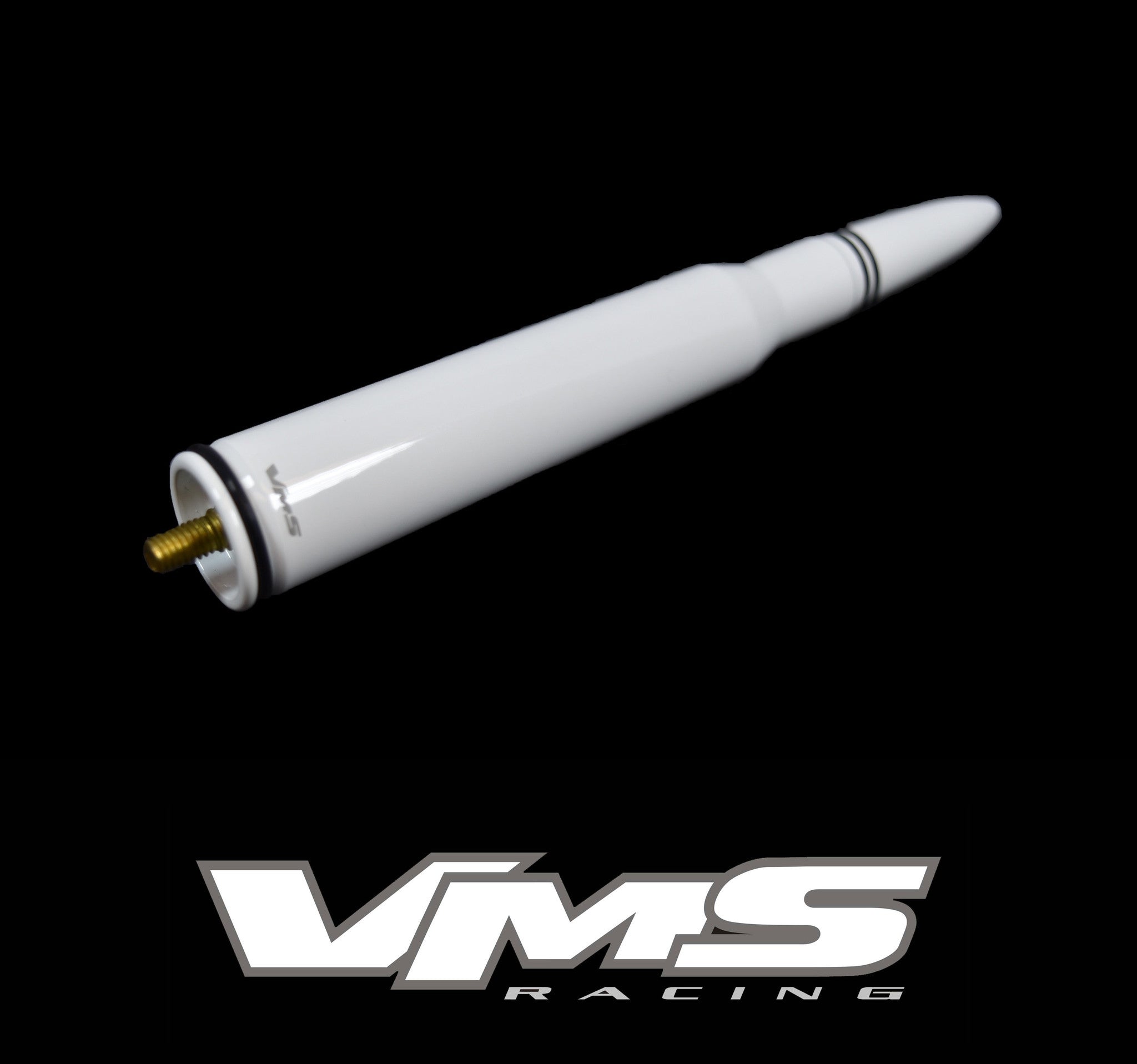 1 PIECE 50 CALIBER CAL BULLET STYLE ALUMINUM SHORT ANTENNA KIT WHITE 5 ...
