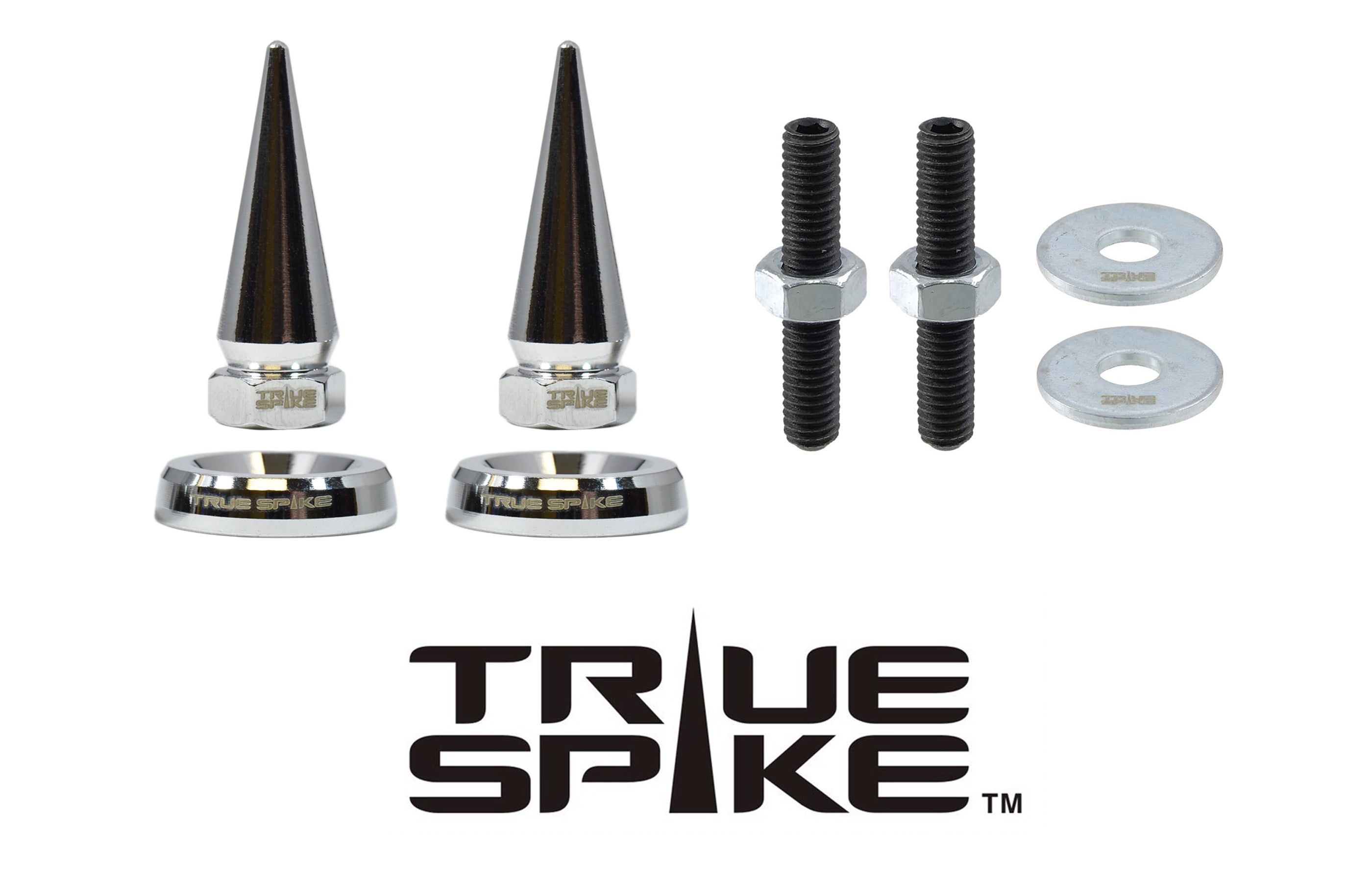 SPIKE or BULLET LICENSE PLATE FRAME WASHER BOLTS SCREWS CAPS FASTENERS ...