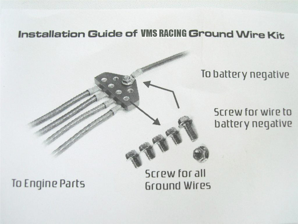 UNIVERSAL GROUND WIRE SYSTEM CIRCLE EARTH GROUNDING KIT FOR RACING OR ...