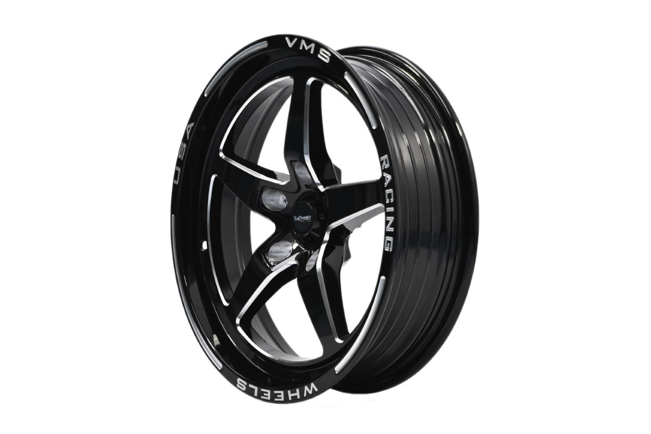 DRAG RACE V-STAR 5 LUG WHEEL 17x4.5 5X120 (5x4.75) -25.4 OFFSET (1.75 ...