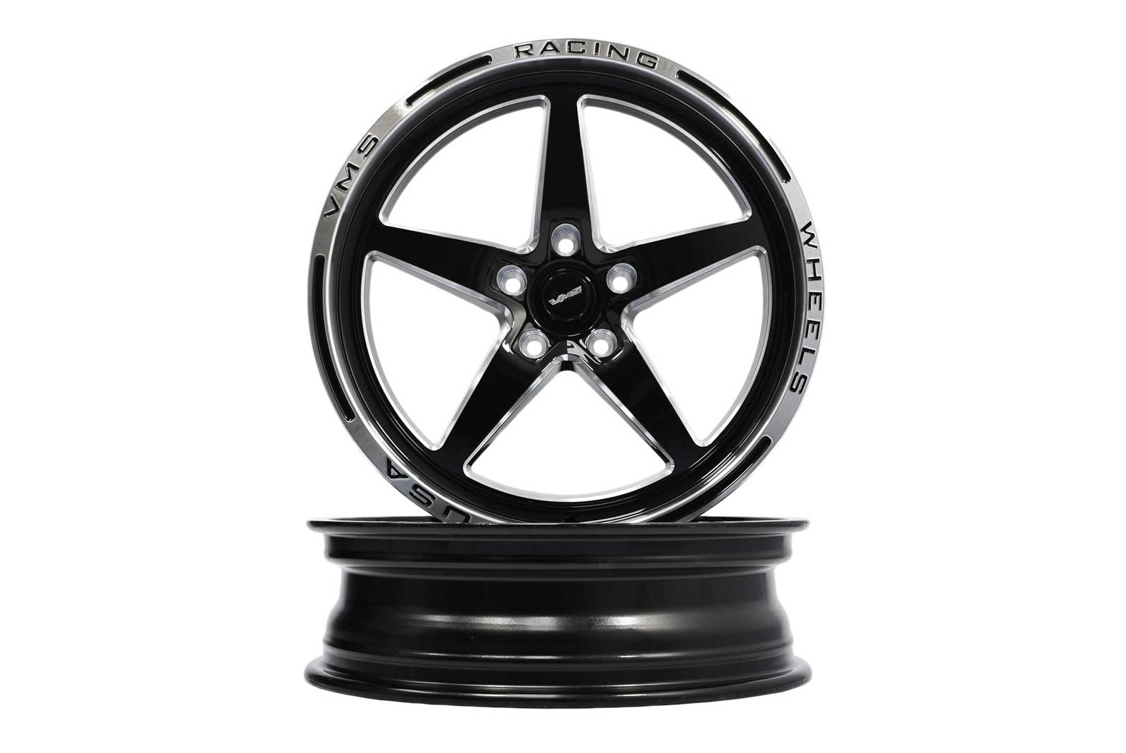 DRAG PACK STREET DRAG RACE V-STAR WHEELS 17x10 54 OFFSET & 18X5 5X114 ...