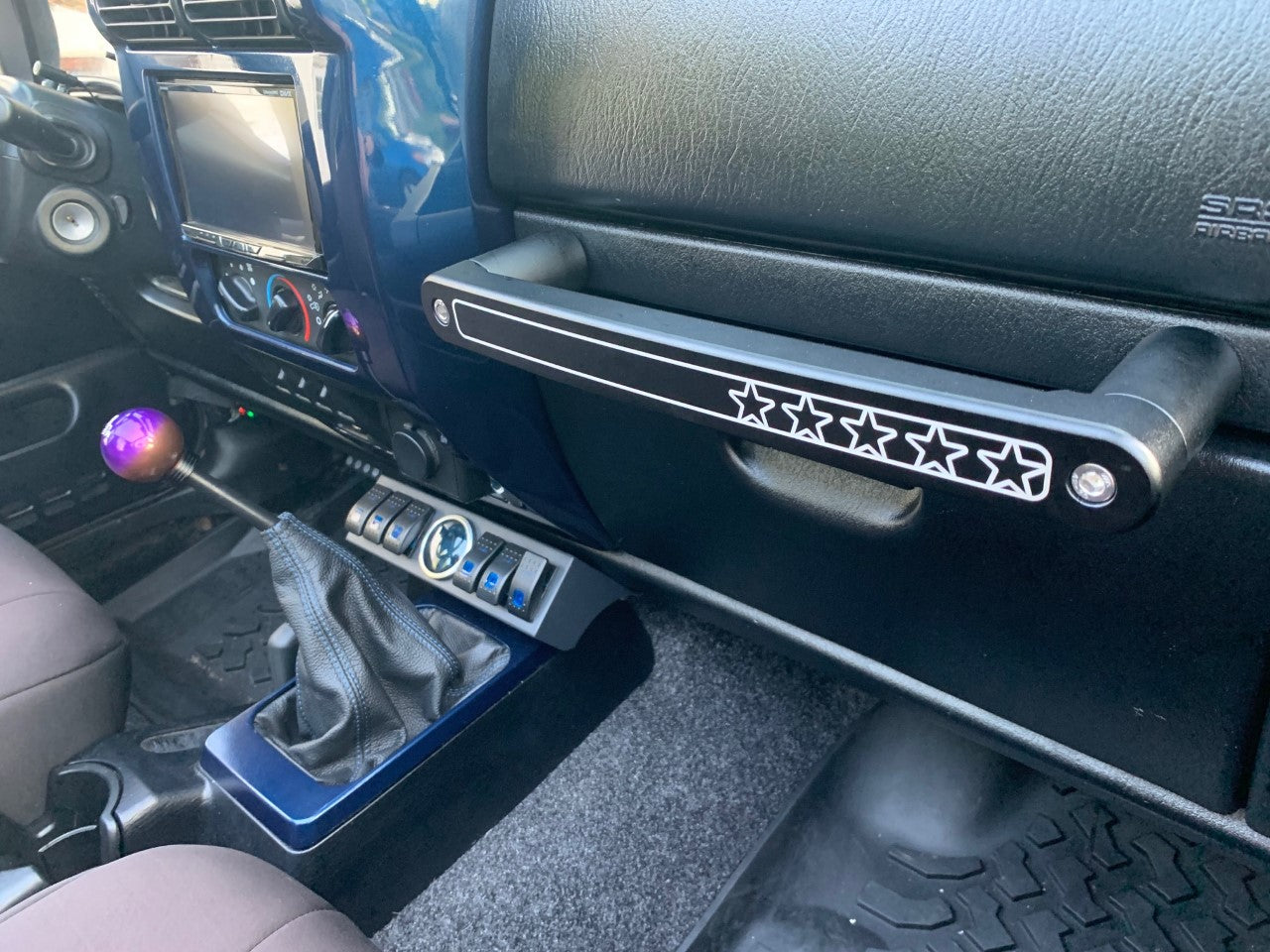 Jeep Wrangler JK 07-10 Billet Aluminum Passenger Side Grab Bar Handle ...